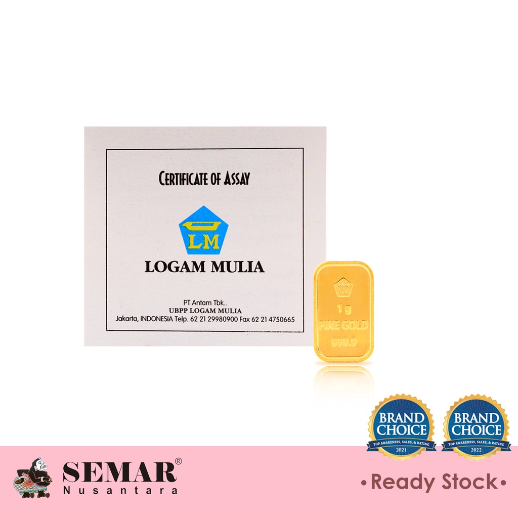 Jual Logam Mulia Antam 1gr Emas Batangan Semar Nusantara | Shopee Indonesia