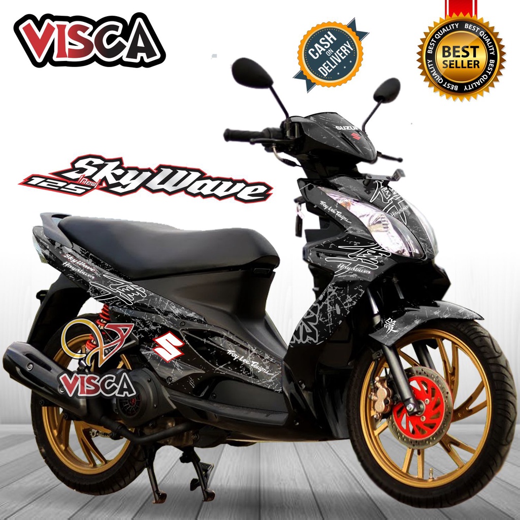 Jual Decal Skywave 125 Full Body Stiker Skywave 125 Full Body Striping ...