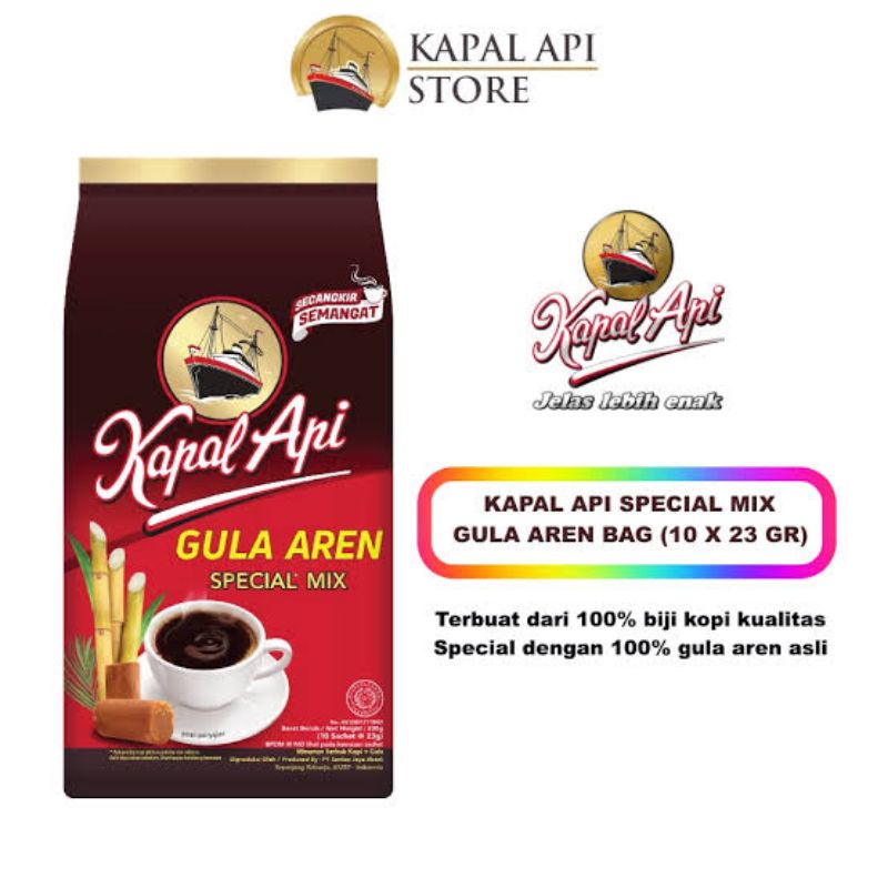 Jual Kapal api Special Mix gula aren 23gr / 10 pcs renceng | Shopee ...