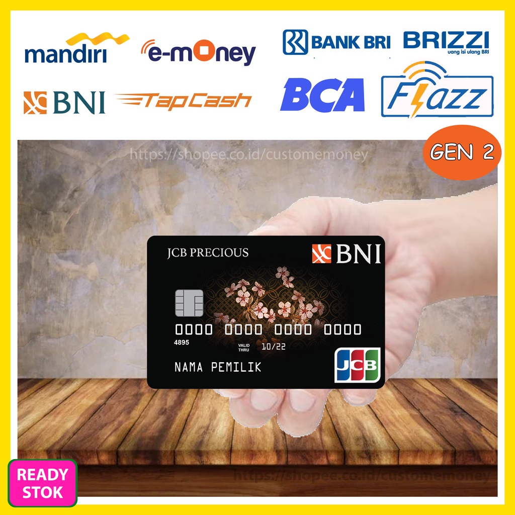 Jual KARTU EMONEY DESIGN SAKURA CARD BNI JCB KARTU ETOLL E-MONEY ...