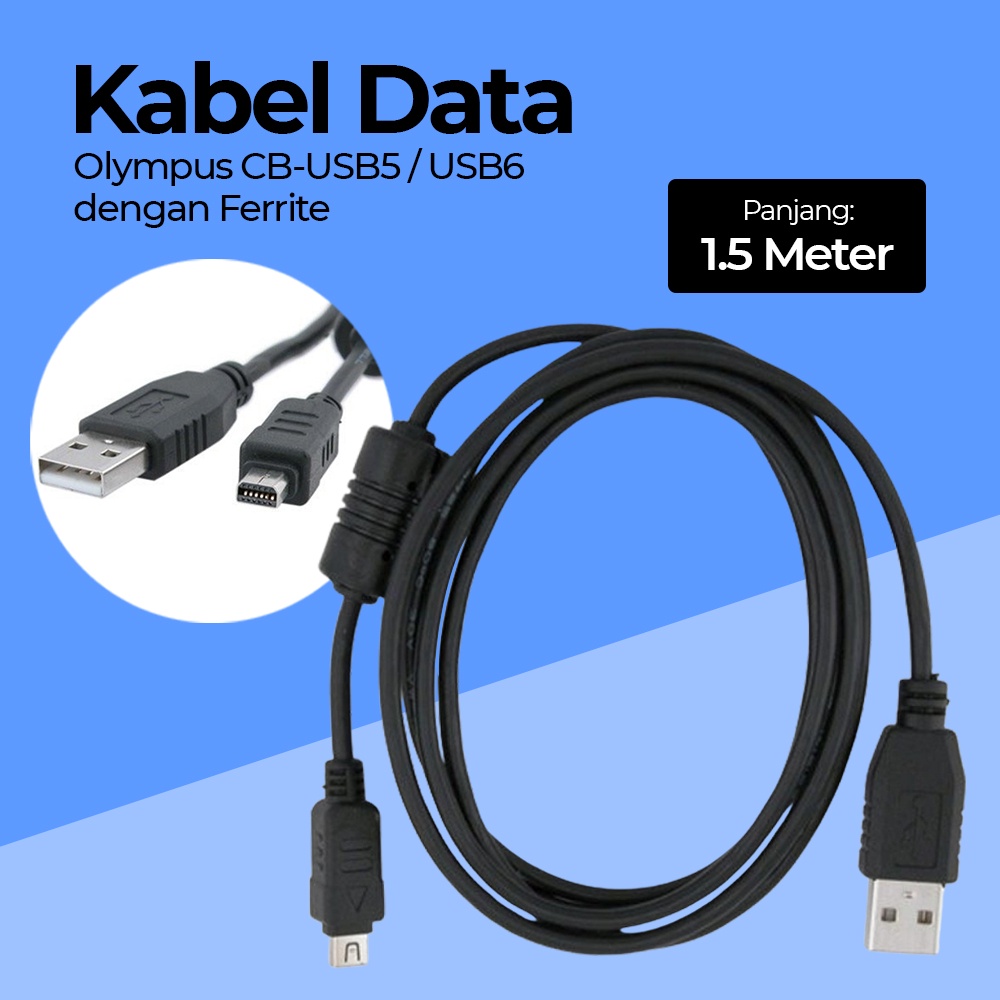 Jual Kabel Data Olympus CB-USB5 / USB6 dengan Ferrite - Black | Shopee ...
