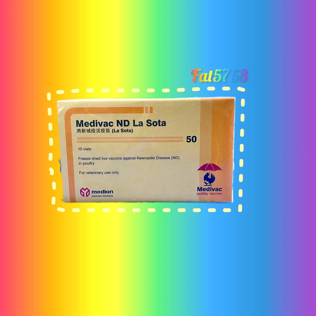 Jual VAKSIN MEDIVAC ND LASOTA 50 DOSIS Kemasan Box (isi 10 botol ...