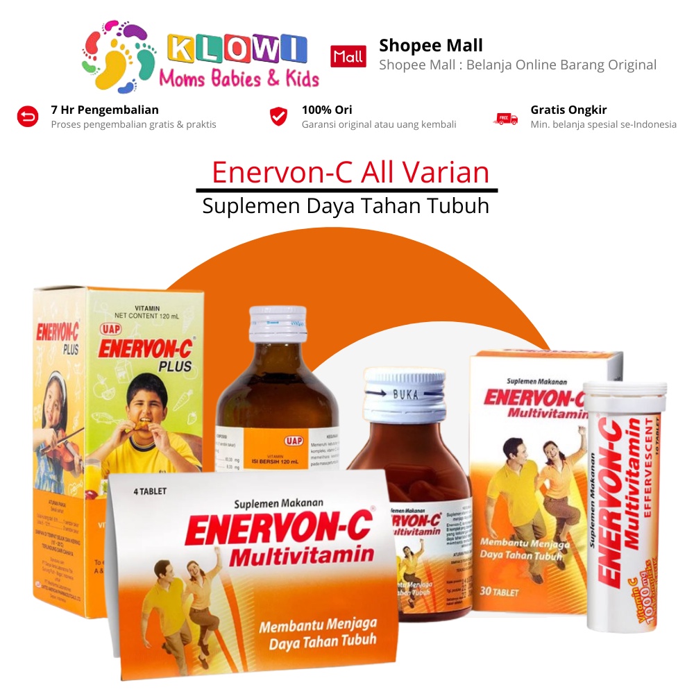 Jual Enervon C Tablet / Enervon C Syrup 120 ml / Enervon C Effervescent ...