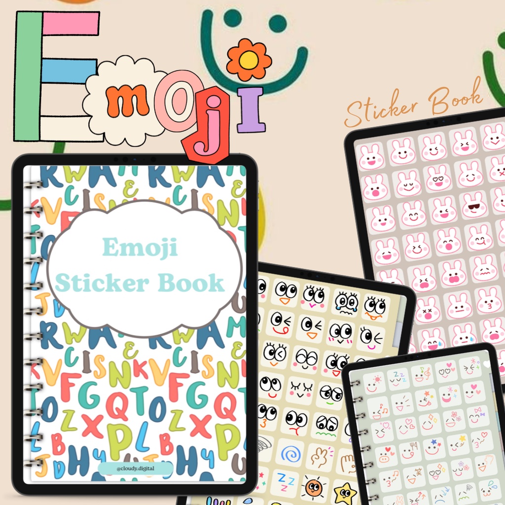 Jual Sticker Book Cute emoji --- Emoji Sticker Book | Shopee Indonesia