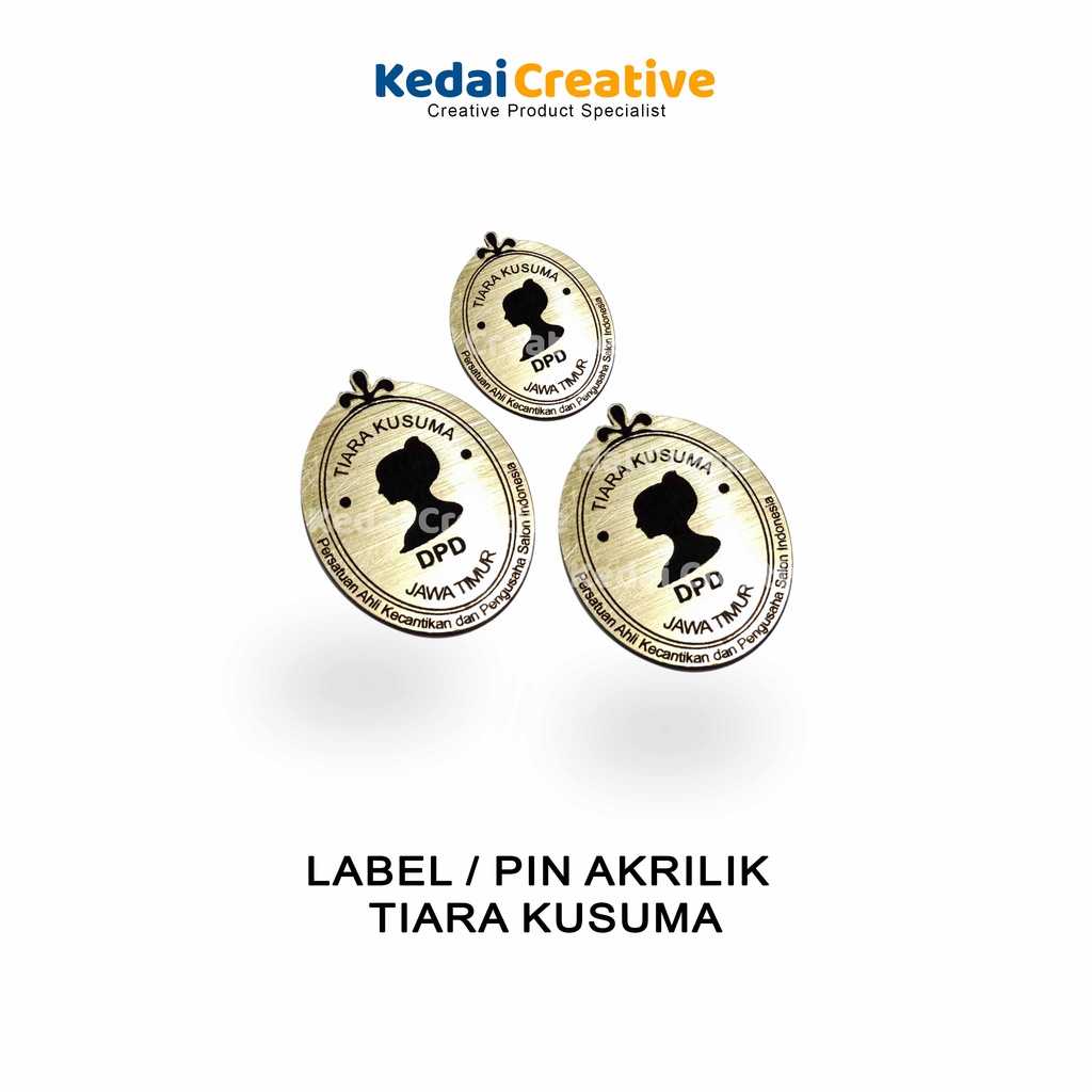 Jual Kedaicreative Label Akrilik / Pin Akrilik Tiara Kusuma | Shopee ...