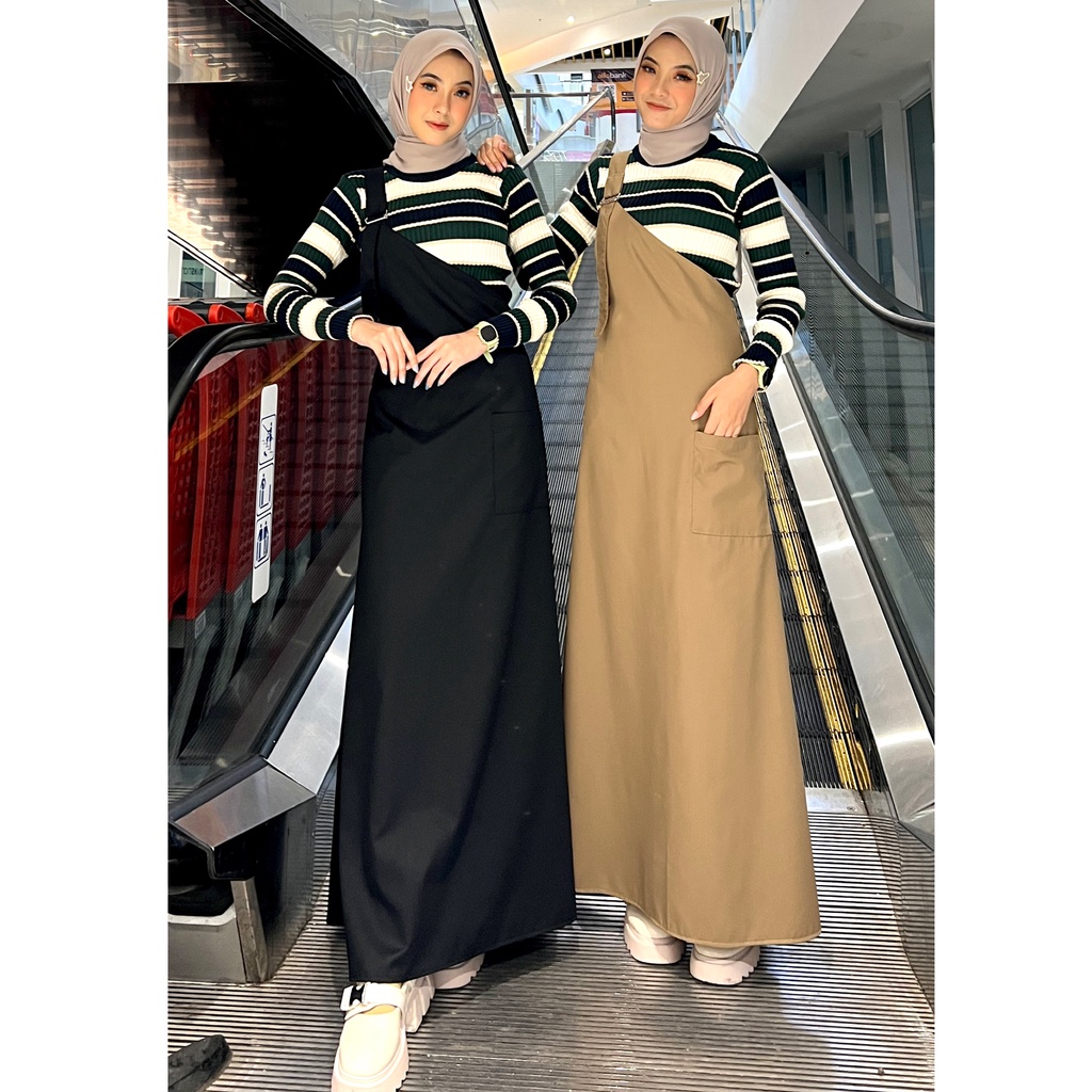 Jual Rereyshop - Anaya Overall Rok Wanita Korean Style Bahan Tebal ...