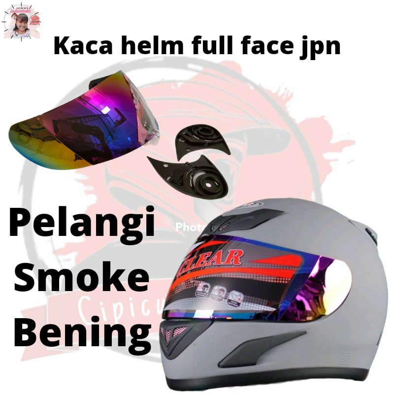 Jual kaca helm JPN full face + rachet motif maupun yang polos visor ...