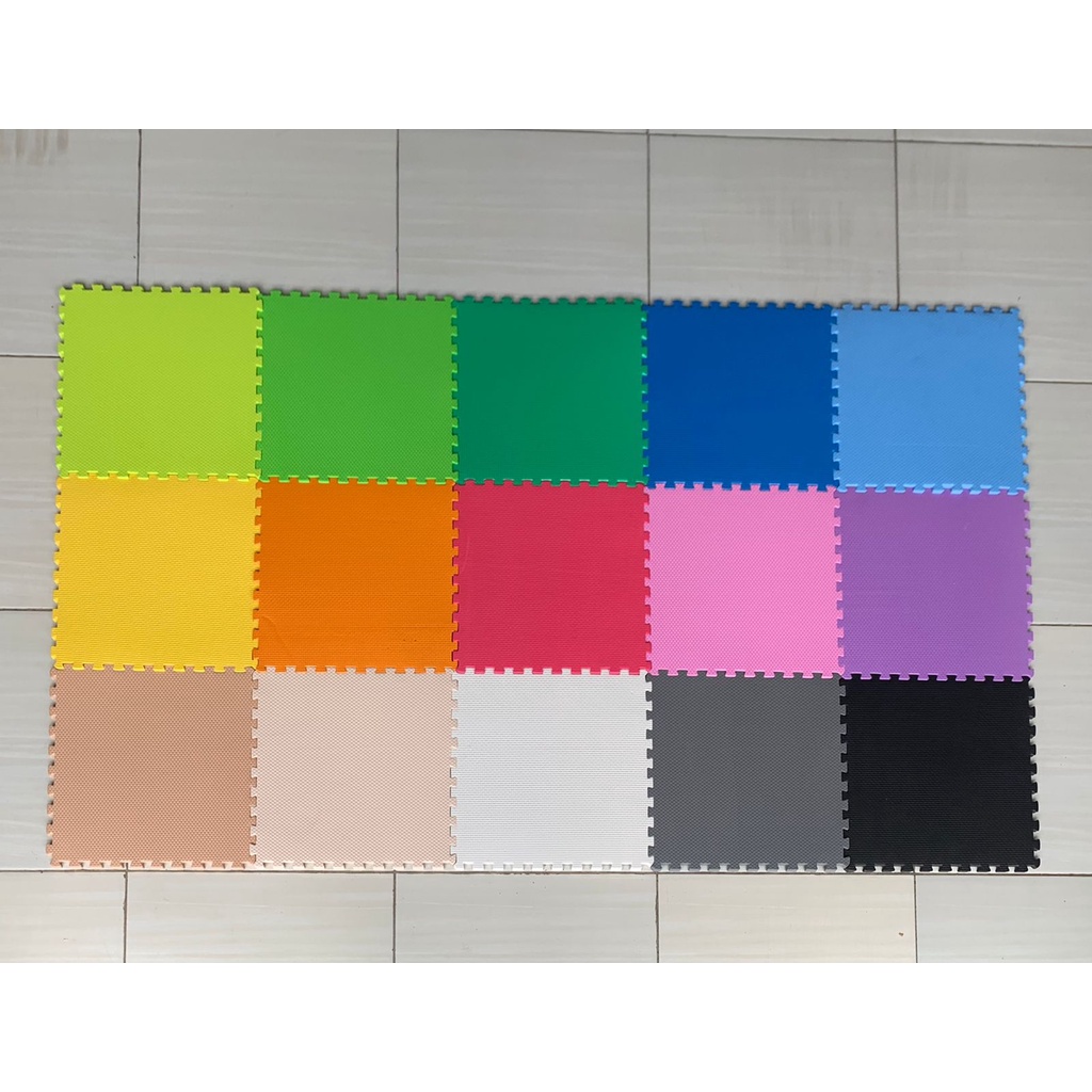 Jual Matras Puzzle Polos 30x30x1 isi 10 pcs / alas lantai / karpet ...