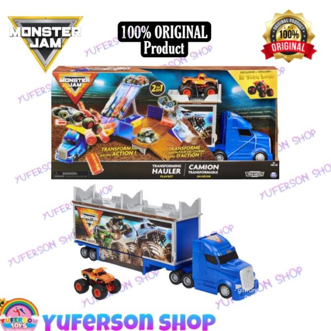 Jual Monster Jam 2 in 1 Transforming Hauler Playset 1:64 El Toro Loco ...
