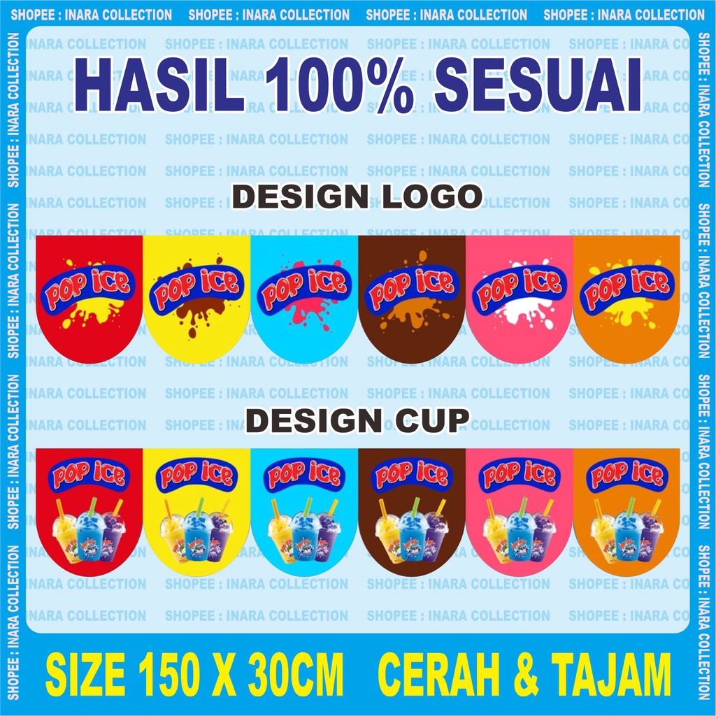 Jual FLAG BANNER SPANDUK POP ICE UNTUK DEPAN TOKO / BOOTH / TERAS ...