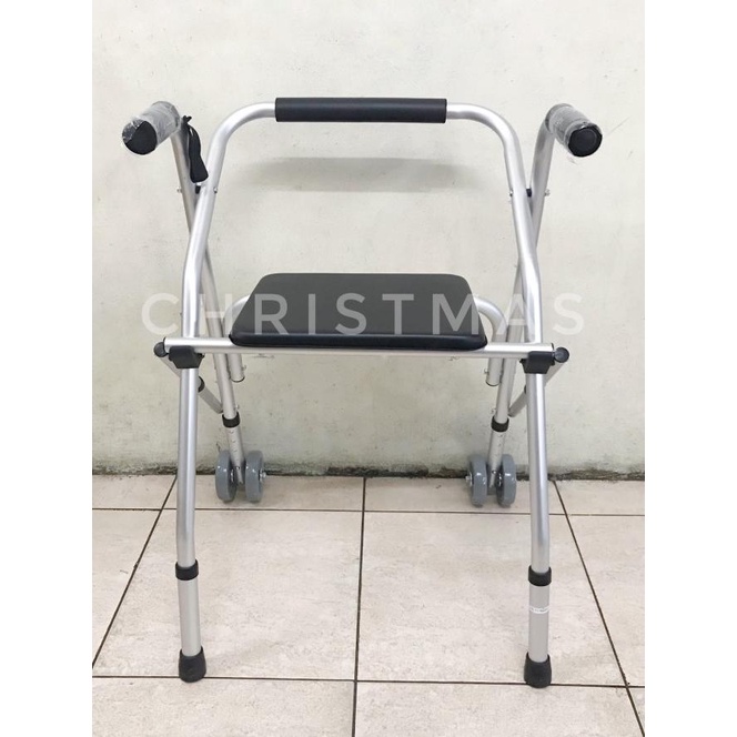 Jual Rollator Roda Walker Roda Gea Tempat Kursi Duduk Tongkat Jalan ...