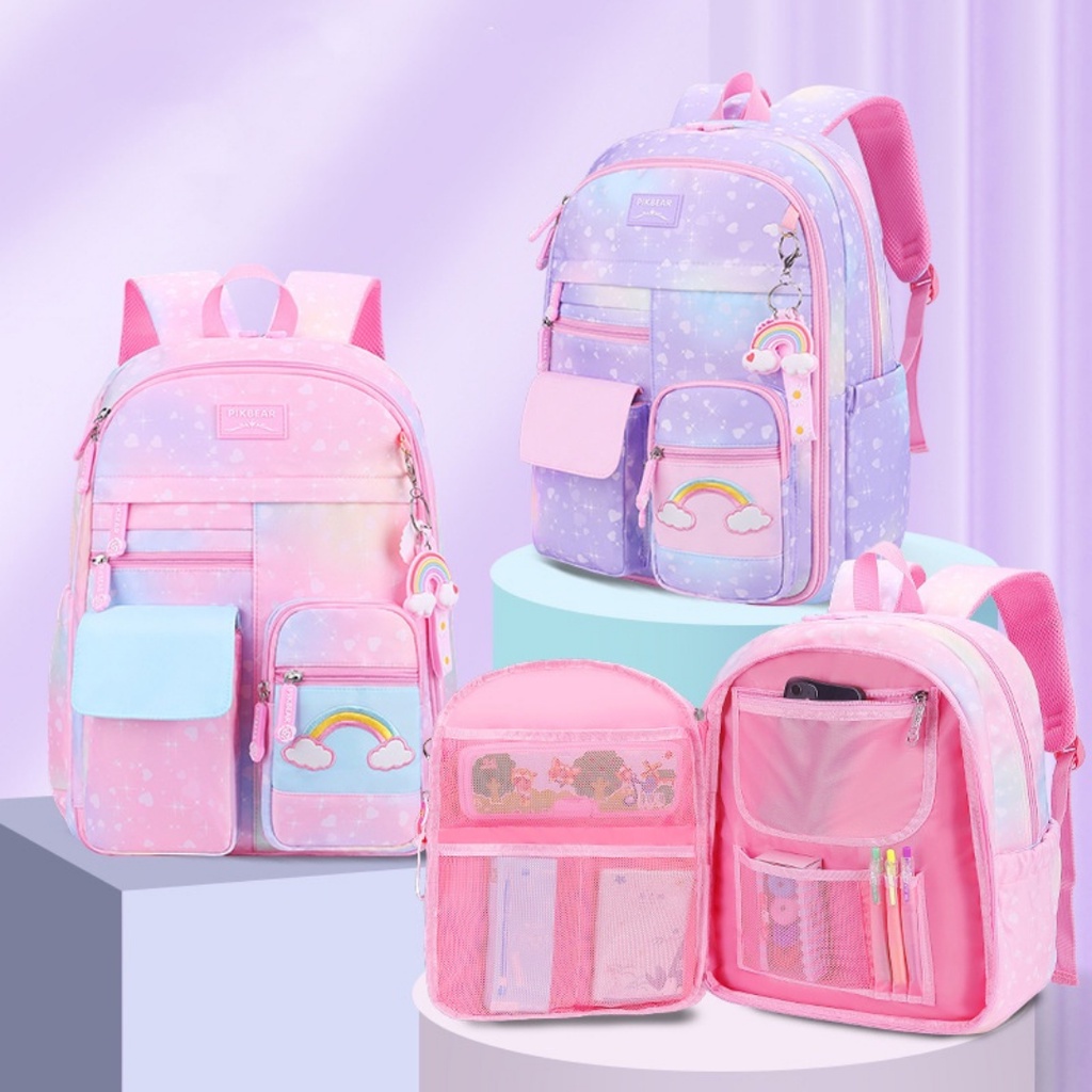 Jual Jemjem Tas Sekolah Ransel Anak Perempuan Rainbow Model Kulkas Kids School Backpack Tas Anak ...