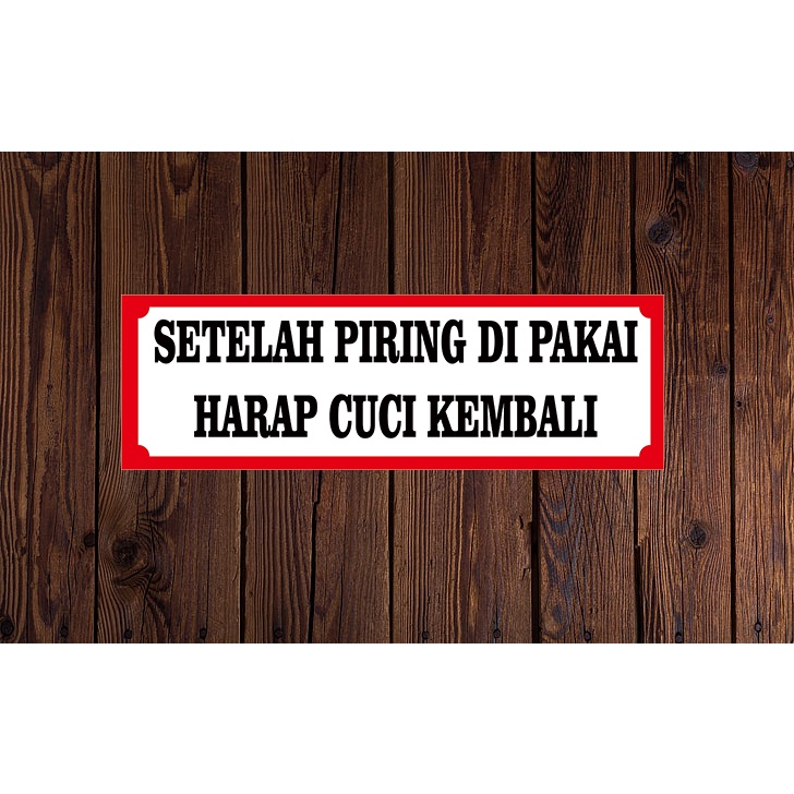 Jual stiker setelah piring dipakai harap cuci kembali | Shopee Indonesia
