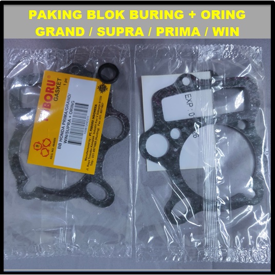 Jual PAKING BLOK BURING PRIMA / GRAND / WIN + ORING PERPAK GASKET BAWAH / KAS FUBORU | Shopee ...