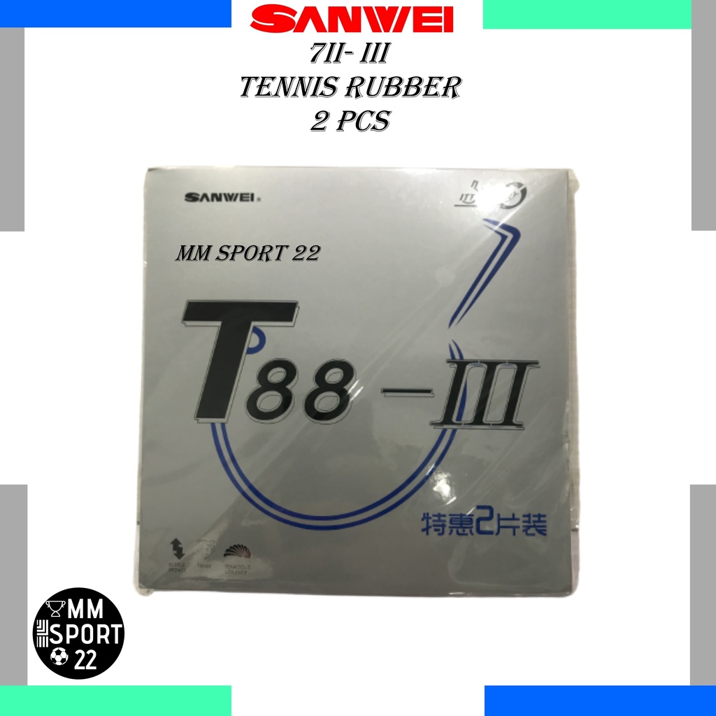 Jual Karet Rubber Pingpong Tenis Meja SANWEI T88-III T88 III Isi 2 ...