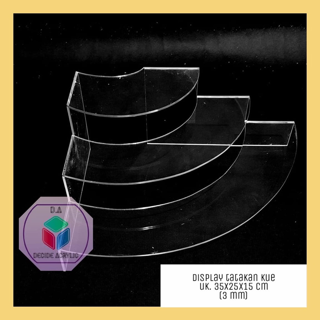 Jual Decide Acrylic Akrilik Display Tatakan Tempat Kue 3 Susun Custom ...