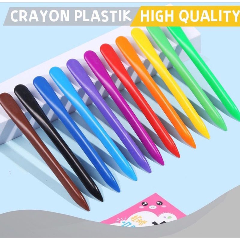 Jual Crayon Plastik Anti Air Isi 24 I Crayon Lab Non Toxic I Crayon ...
