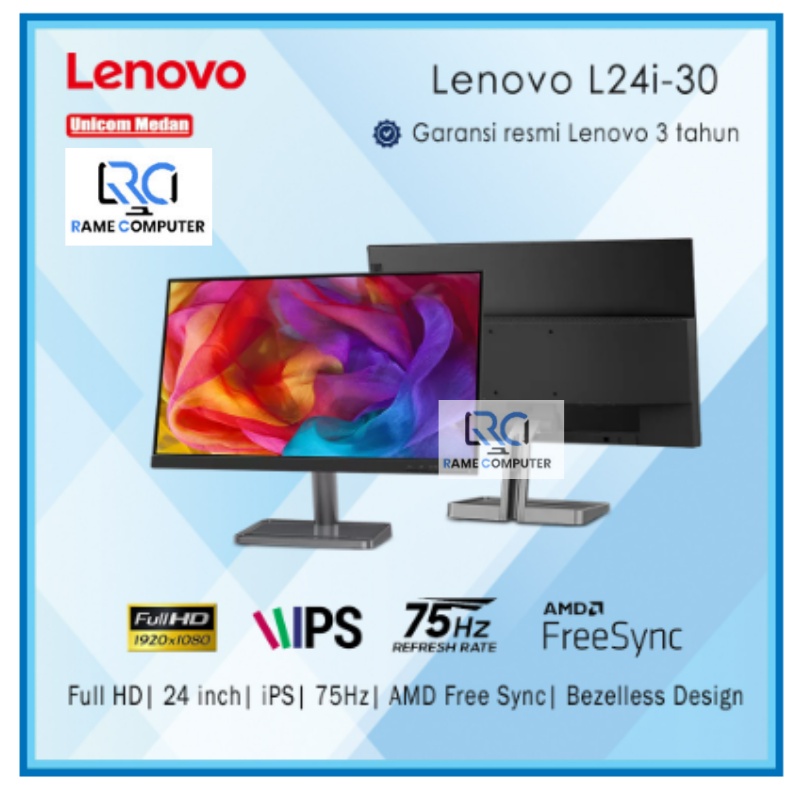 Jual Monitor LED Lenovo L24i-40 FHD 24 inch HDMI 75Hz FreeSync | Shopee ...
