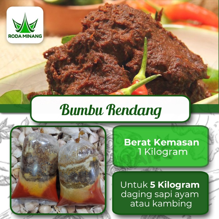 Jual Bumbu Rendang Padang Bumbu Giling Jadi Basah Campur Halus Segar ...