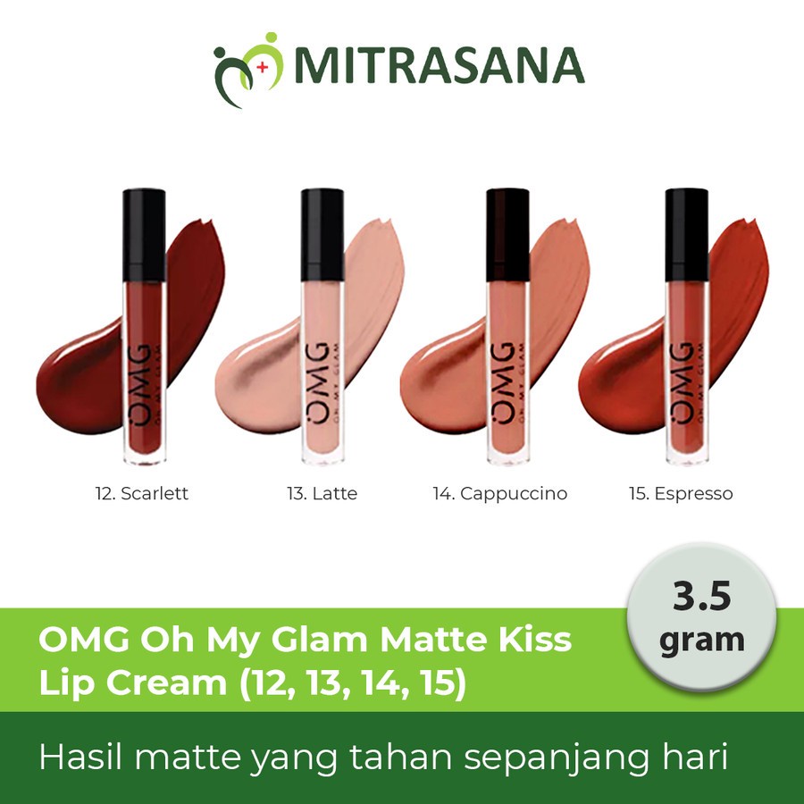 Jual OMG OH MY GLAM Matte Kiss Lip Cream 4 WARNA | Shopee Indonesia