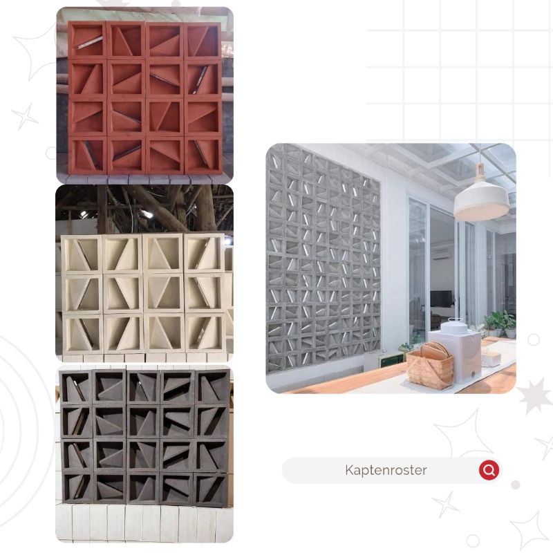 Jual Roster Beton Minimalis Motif MNC estetik | Shopee Indonesia