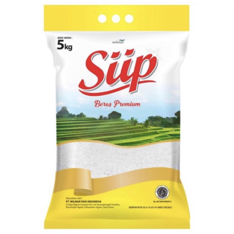 Jual Beras Premium Siip Wilmar Kemasan 5kg - tanpa pewarna pewangi ...