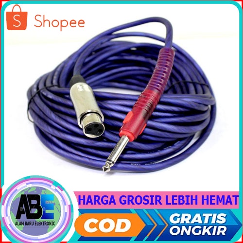 Jual Kabel Mic 10 Meter Kabel Microphone XLR 10 Meter 3 Pin Female to ...