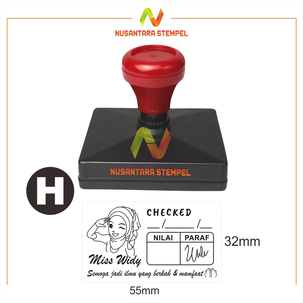 Jual Cetak Stempel Nilai Guru Cap Koreksi Stampel Penilaian Stamp ...