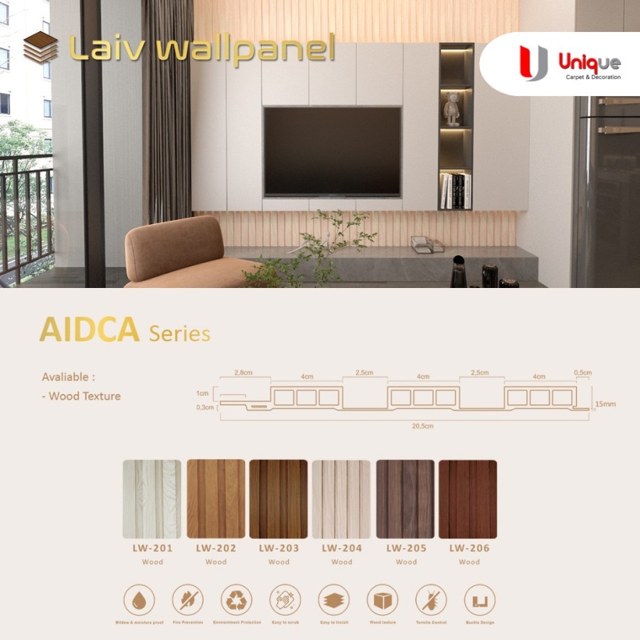 Jual Wallpanel PVC Kisi Kisi / LAIV Wood Panel 3D / LAIV Wall Panel 1 ...