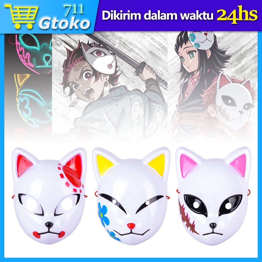 Jual Topeng Rubah Demon Slayer Kimetsu No Yaiba Fox Mask Tanjiro ...