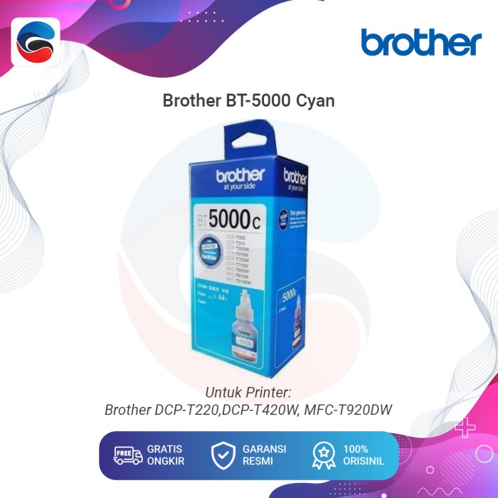 Jual BROTHER Tinta BT5000C BT5000 C 5000C BT 5000 Cyan Biru Original T220 T310 T420W T510W ...