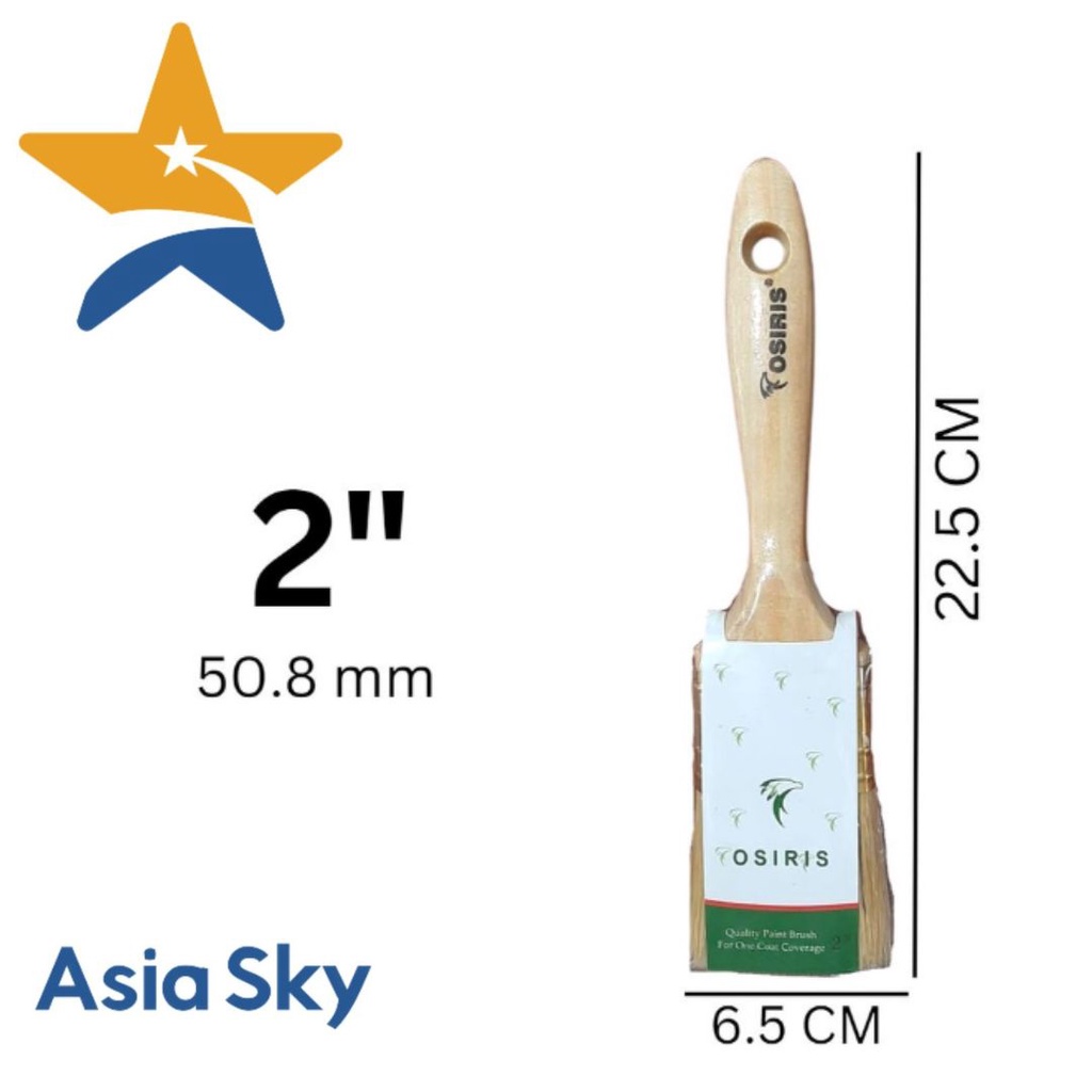 Jual ASIA SKY KUAS MEREK OSIRIS KUAS SYNTHETIC BRUSH CAT KAYU BESI ...
