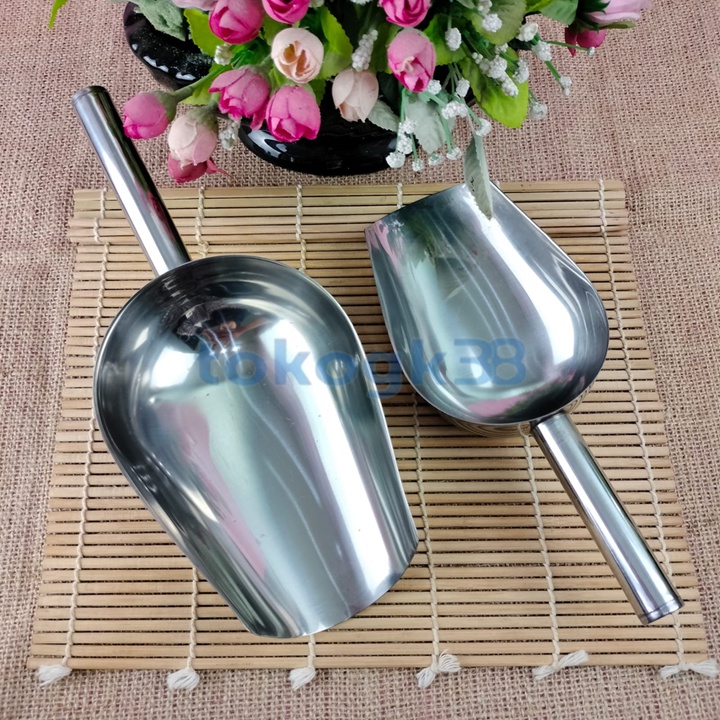 Jual Sendok Sekop Es Batu / Gula / Tepung Stainless | Shopee Indonesia