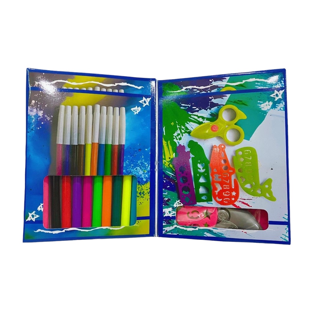 Jual Plusware Spidol Set 12 Warna FREE Penggaris Karakter dan Gunting ...
