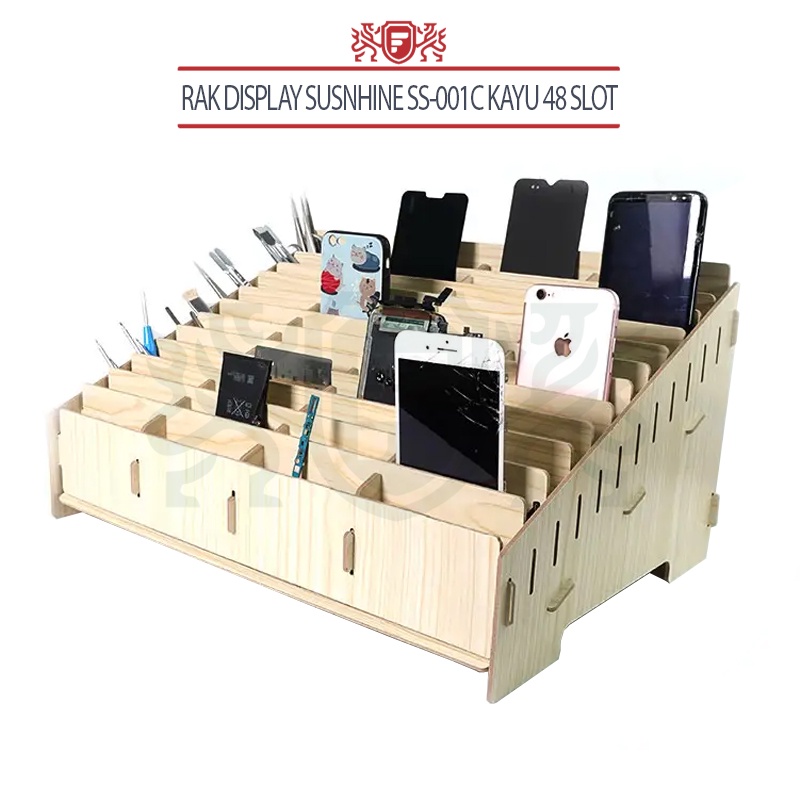 Jual Rak Display Sunshine SS-001C Kayu 48 Slot | Shopee Indonesia