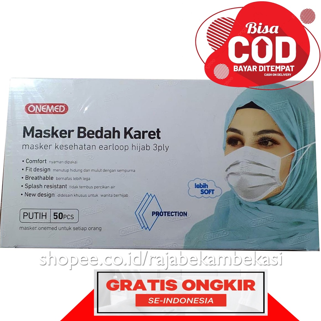 Jual Masker Hijab Onemed Isi 50 Pcs | Shopee Indonesia