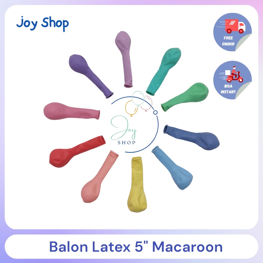 Jual Balon 5 inch macaroon pastel satuan 5" balloon macaron satuan ...