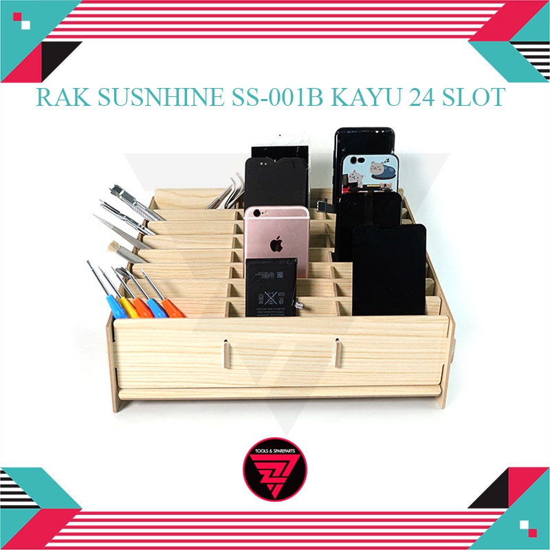 Jual Rak Display Sunshine SS-001B Kayu 24 Slot / Rak Multifungsi ...