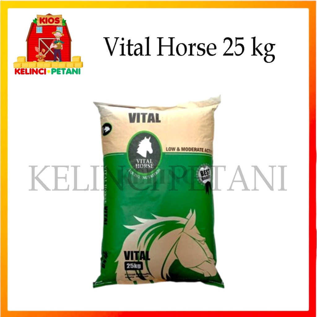 Jual GOJEK pelet makanan pakan kelinci kuda Kura-Kura VITAL HORSE 25 KG ...