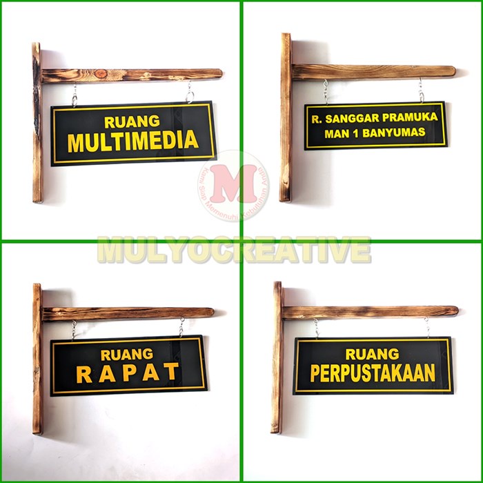 Jual Papan Kelas Nama Ruang Sekolah Bolak Balik Custom | Shopee Indonesia