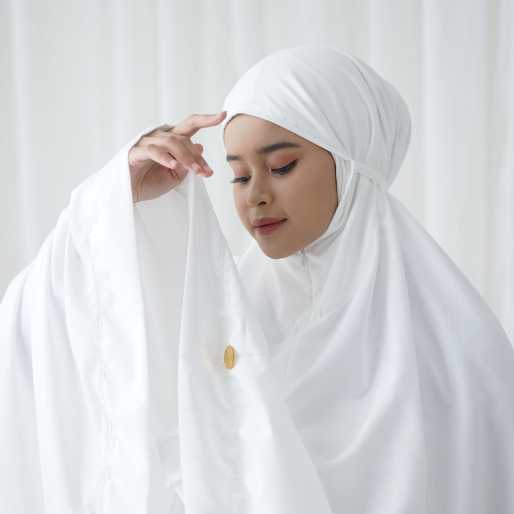 Jual Mukena Santri - Saudah Series Putih Polos / Mukena Gontor | Shopee ...