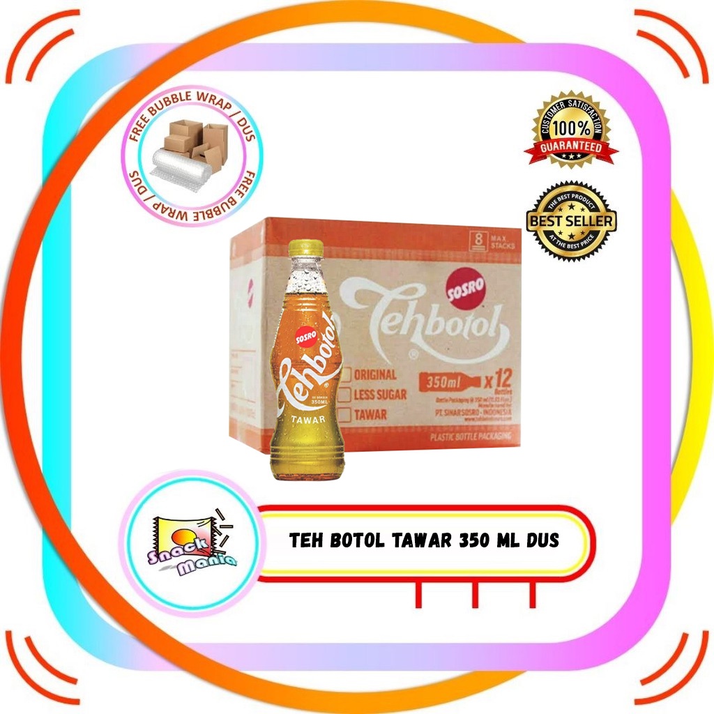 Jual Teh Botol Sosro Tawar 350 ml x 12 pcs DUS Unsweetened Jasmine Tea | Shopee Indonesia