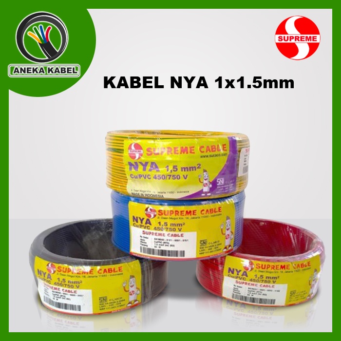 Jual Kabel Listrik NYA 1.5mm / Kabel Kawat Tunggal 1.5mm / Kabel NYA 1 ...