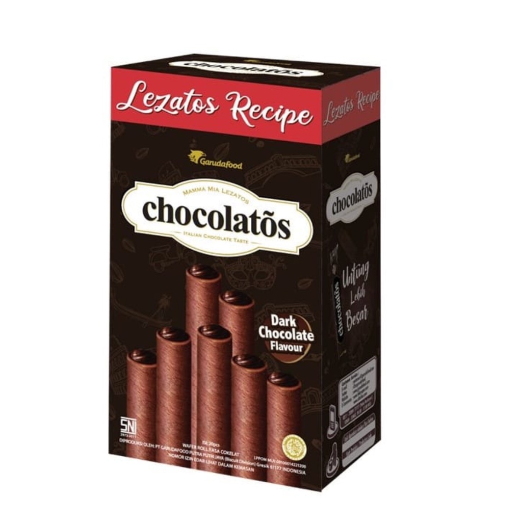 Jual GARUDAFOOD CHOCOLATOS WAFER ROLL STIK | Shopee Indonesia
