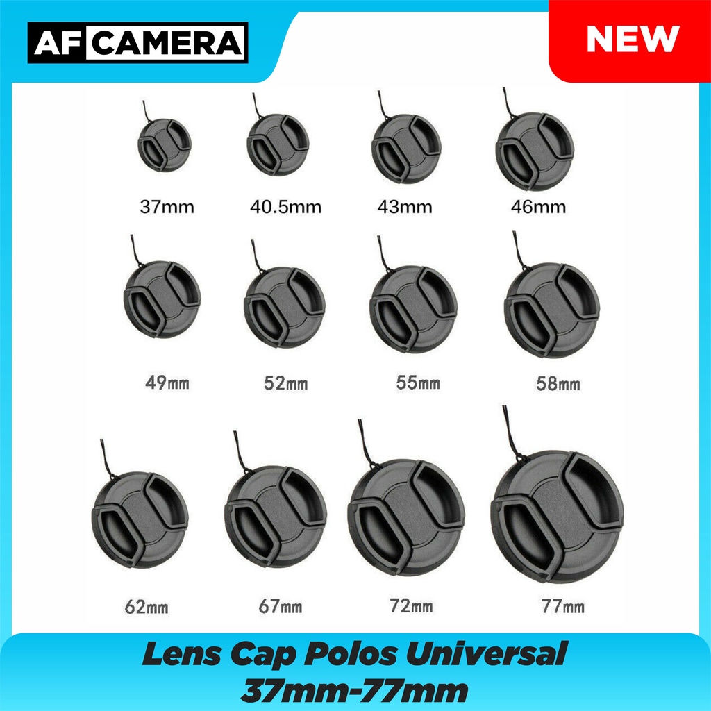 Jual LensCap Polos Tutup Penutup Depan Lens Cap Lensa Universal 37mm 40 ...