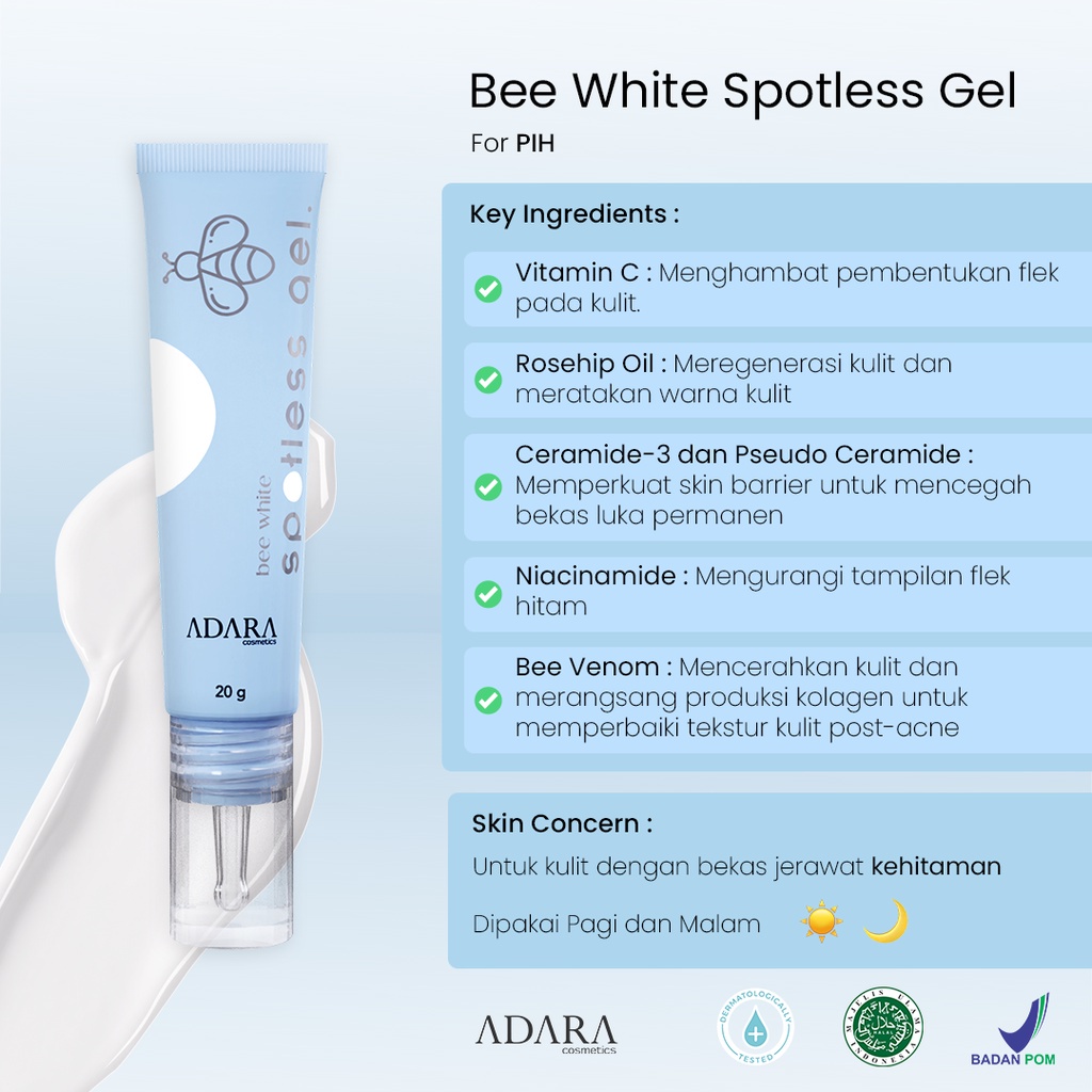 Jual ADARA BEE WHITE SPOTLESS | Shopee Indonesia