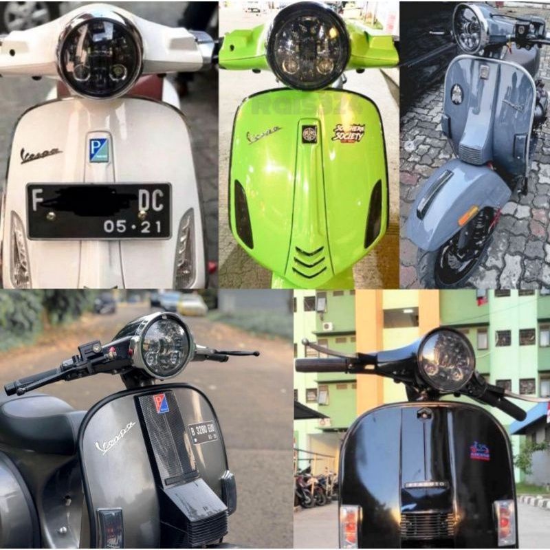 Jual LAMPU DEPAN LED 5.75 INCH & 16 TITIK LED COBRA VESPA MATIC ...