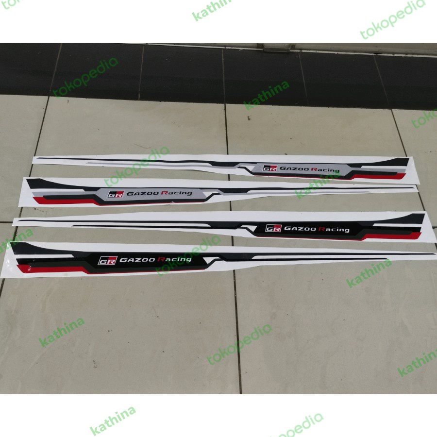 Jual Stiker Body Samping Pintu GR Mobil Toyota Yaris Sticker Gazoo ...