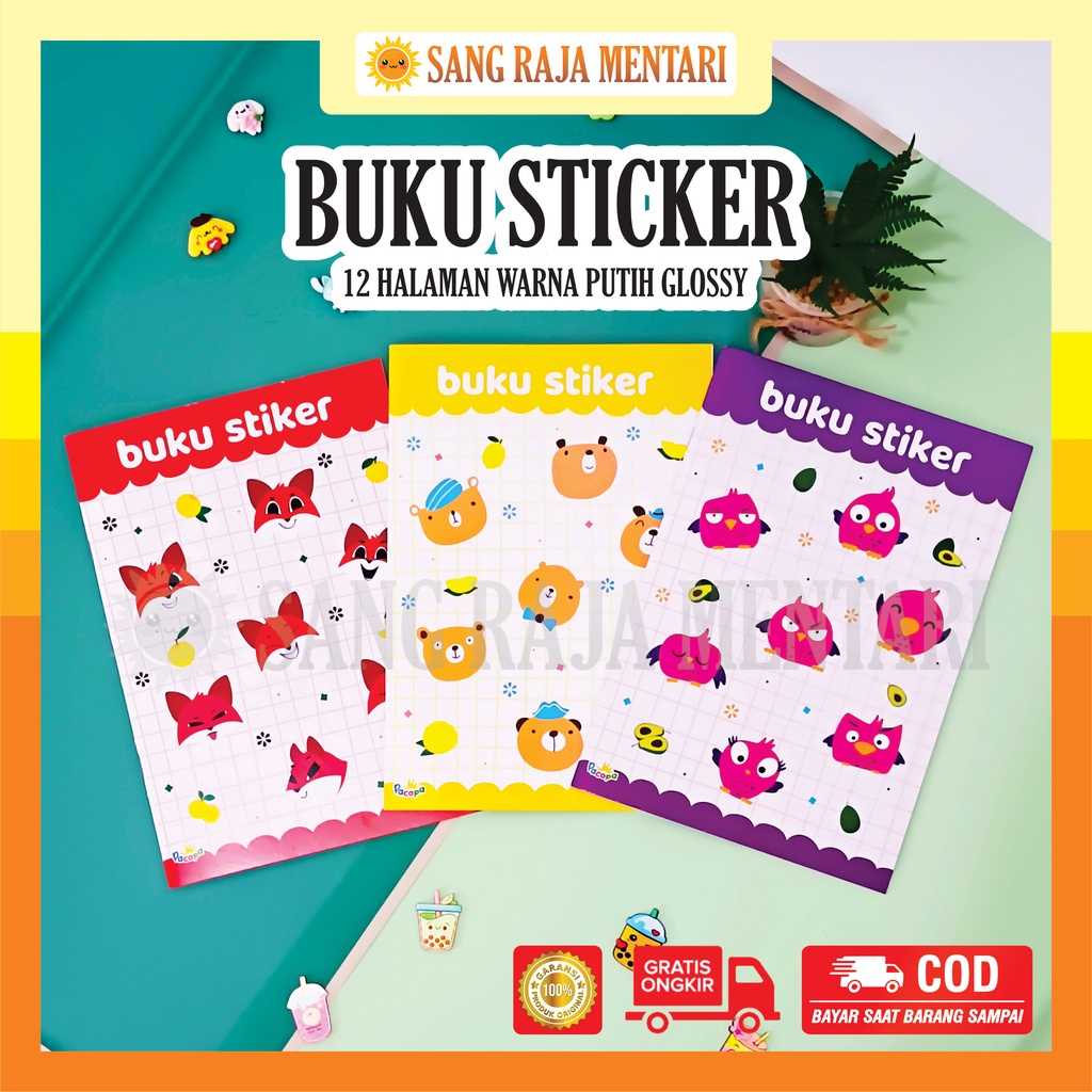 Jual Buku Stiker Anak 12 Halaman Glossy | Sticker Book Koleksi Kertas ...
