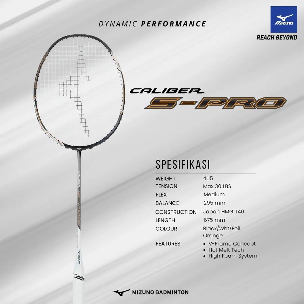 Jual Raket Badminton Mizuno Caliber S Pro | Shopee Indonesia